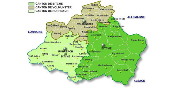 Carte du Pays de Bitche