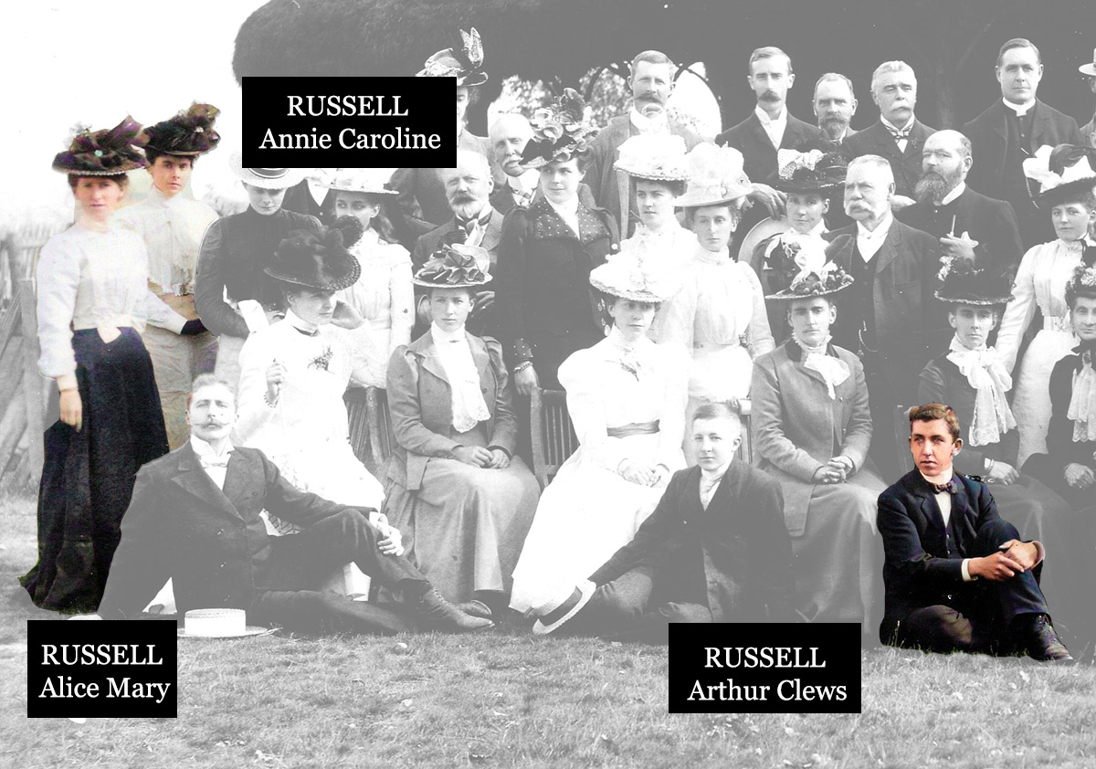 The RUSSELL family gathering for Queen Victoria's Diamond Jubilee in 1897