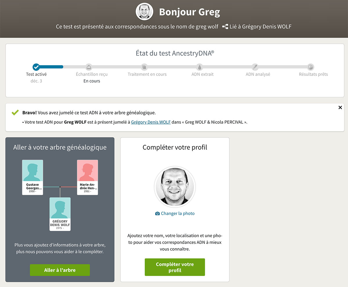 Le kit ADN de Ancestry DNA pas à pas